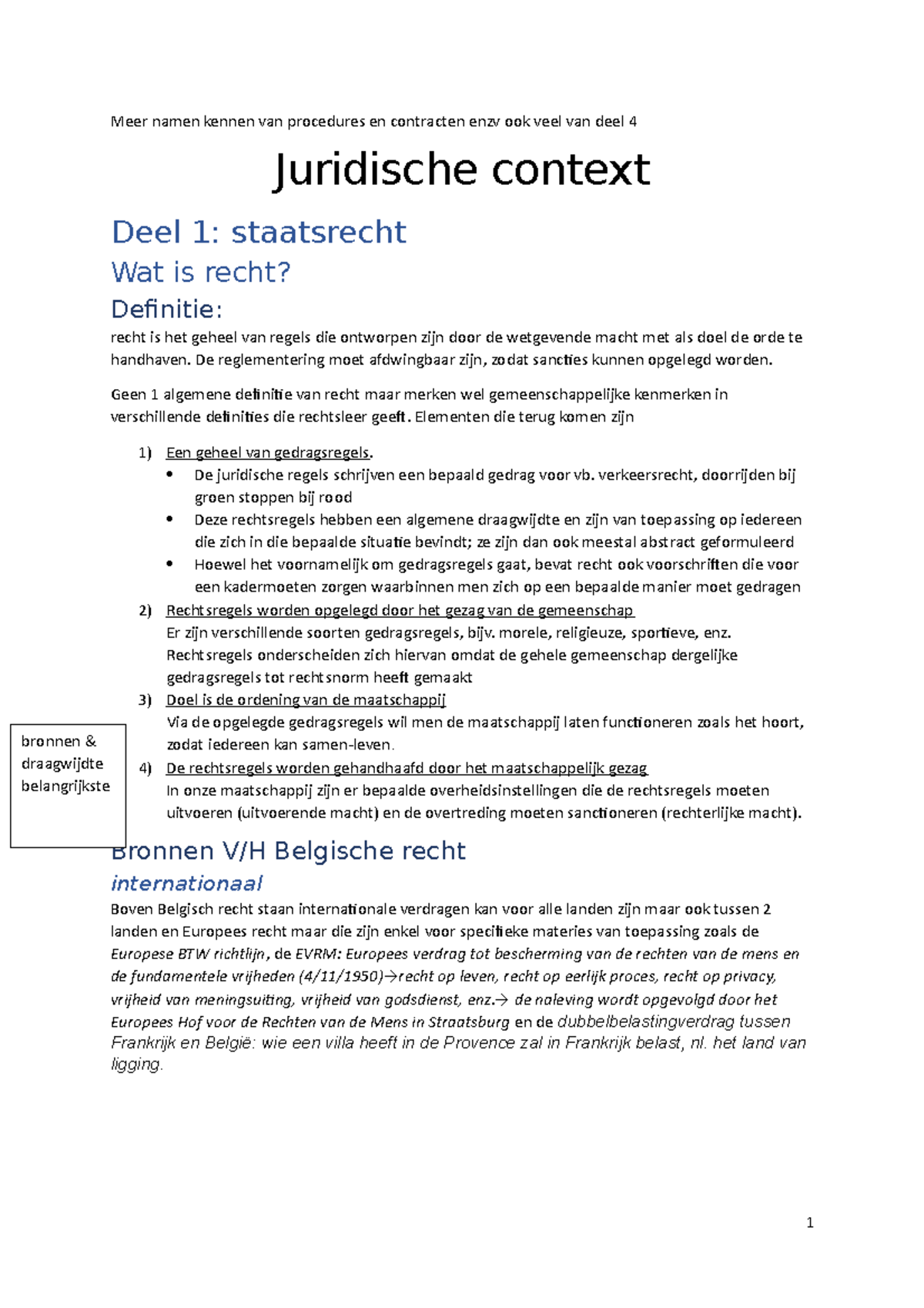 Juridische context - Meer namen kennen van procedures en contracten ...
