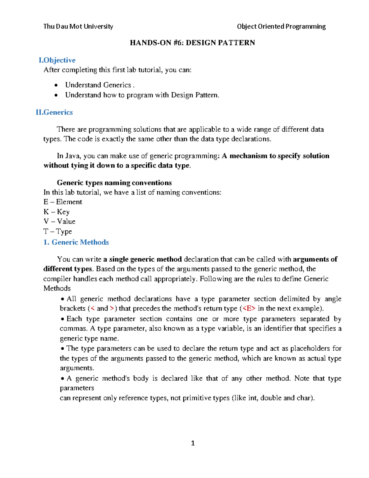 OOP Lab6 OOP Lab6 OOP Lab6 - HANDS-ON #6: DESIGN PATTERN I After ...