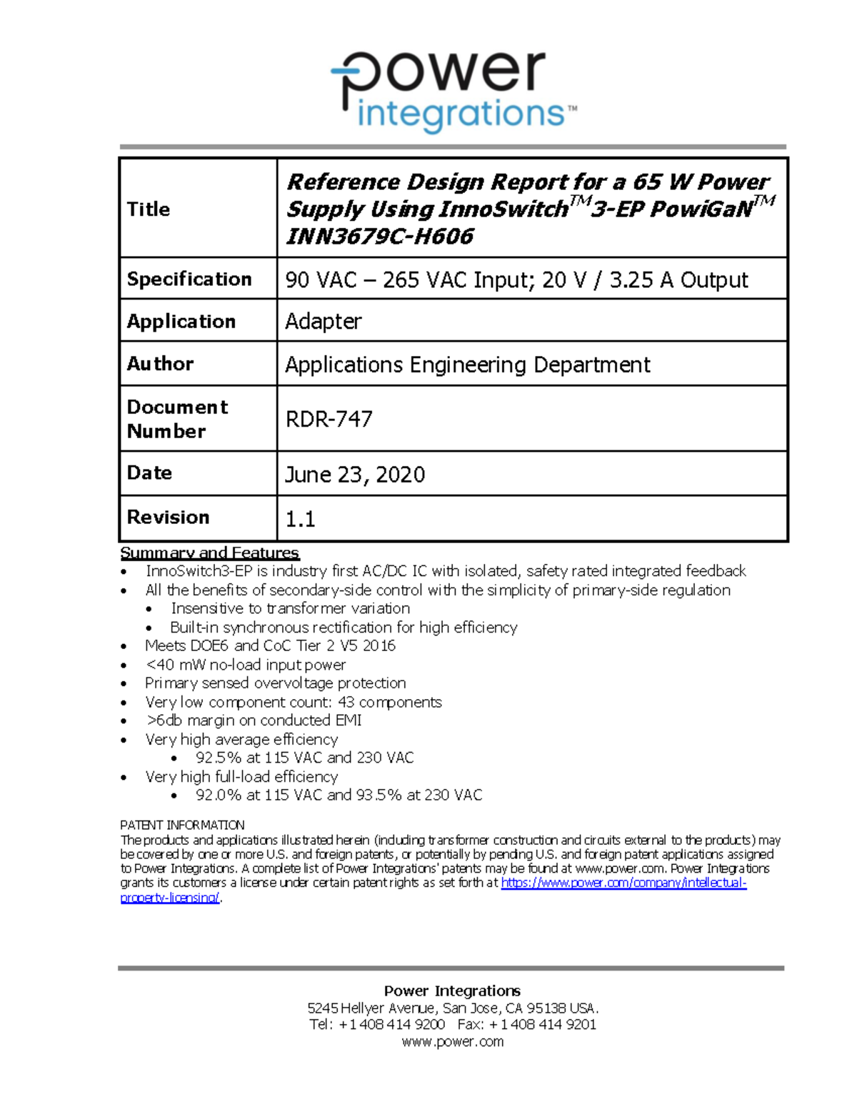 Fuente Power I - Title Reference Design Report for a 65 W Power Supply ...