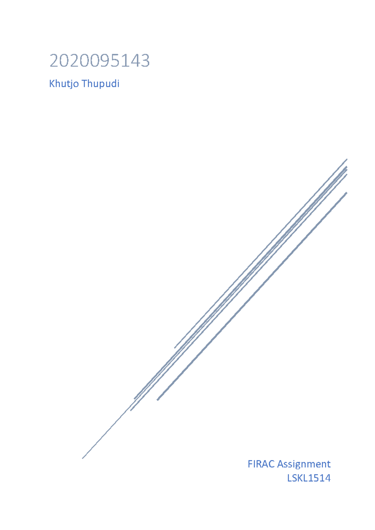 LSKL1514 Firac Assignment - FIRAC Assignment LSKL 2020095143 Khutjo Thupudi Facts Doreen Dogwood ...