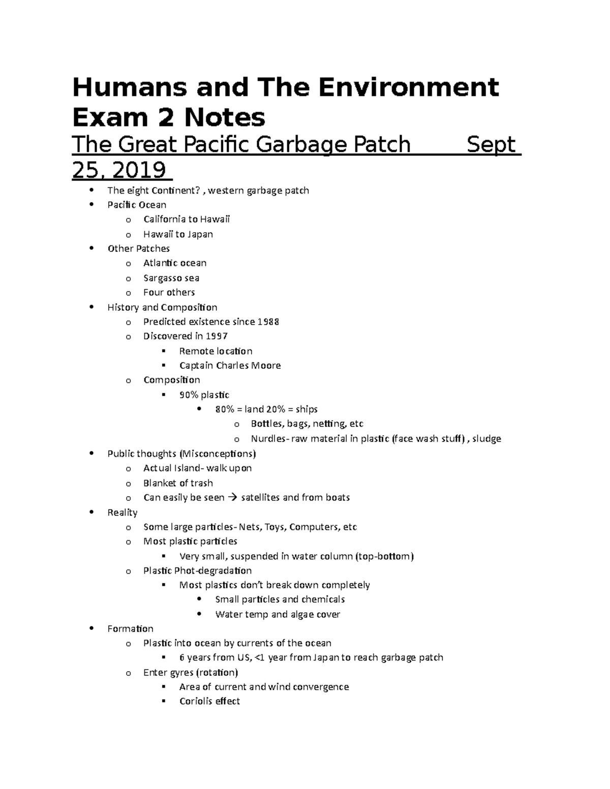Humans and The Environment Exam 2 Notes - Atlantic, S. Atlantic, Indian ...