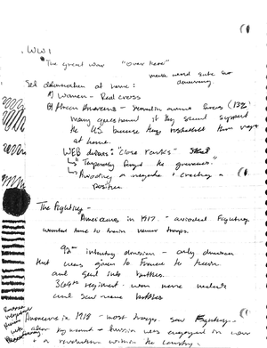WW1 pt 2 - notes about World War II in the effects. - HIST 1351 - Studocu