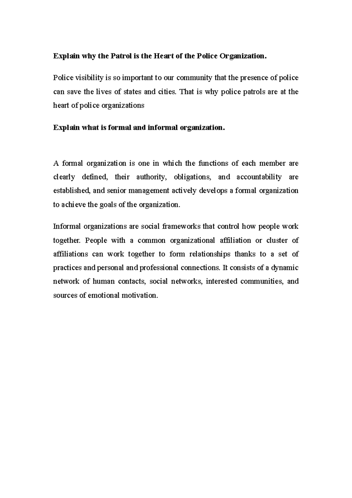 P2 - Lecture English Writing Chap 2 - Explain why the Patrol is the ...