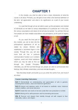 Art Appreciation Chapter 4 - CHAPTER 4 You have reached the final part ...