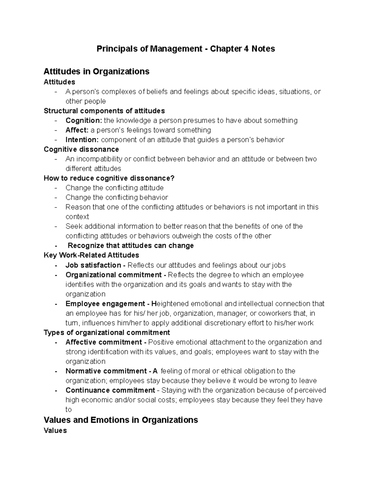 Principals of Management Chapter 4 Notes - Principals of Management ...