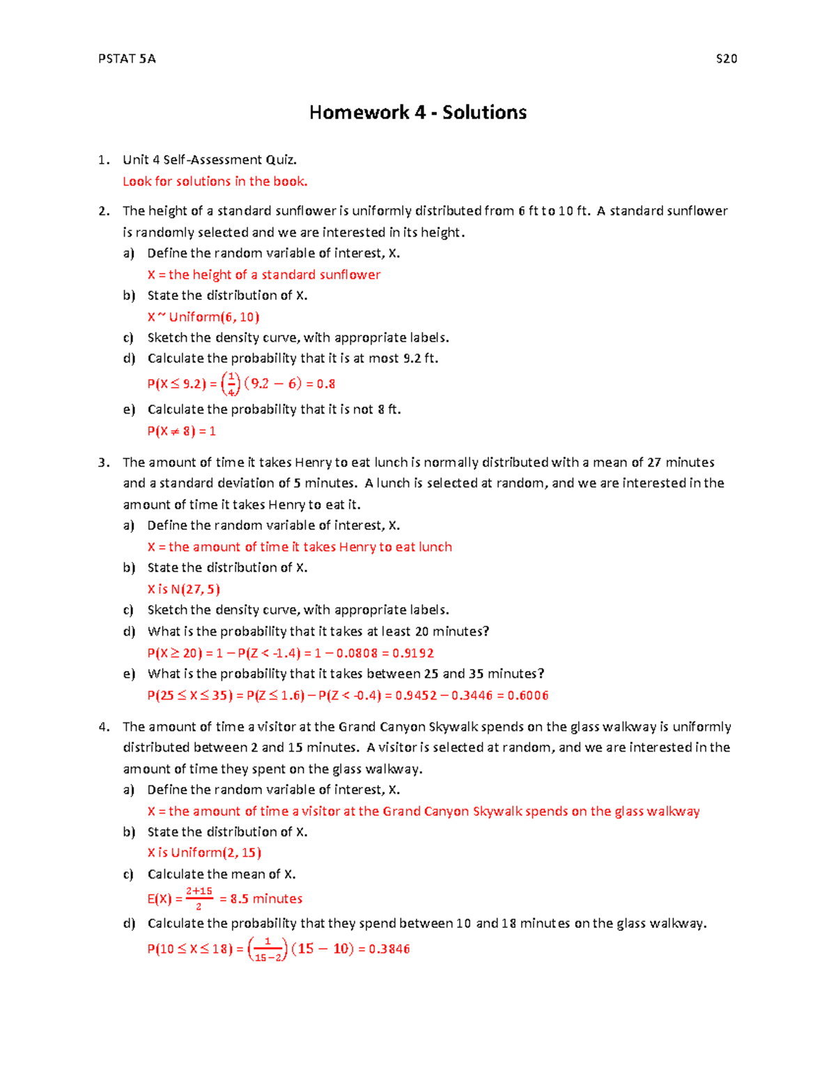 HW4 - Solutions - Dr. Julie Swenson - Warning: TT: undefined function: 32 Warning: TT: undefined ...