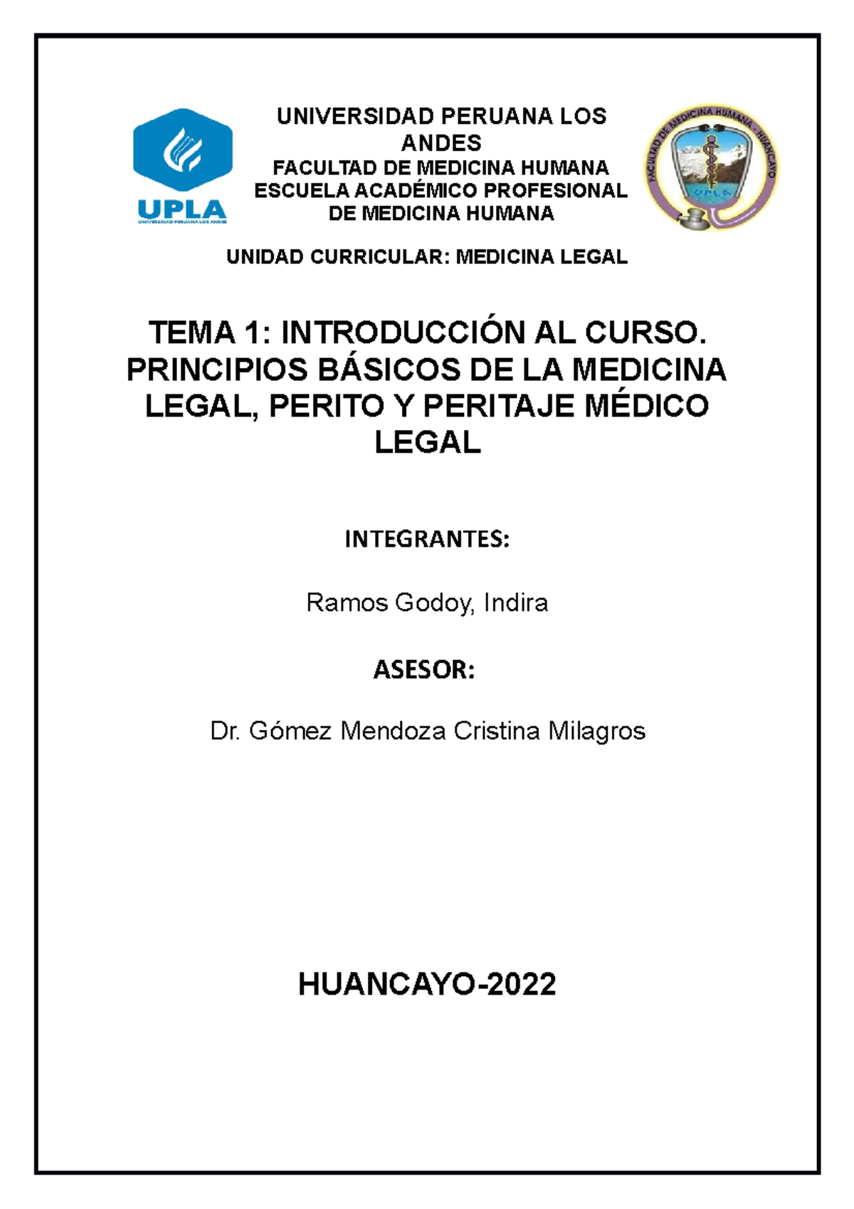 Clase 1 - practica 1 - UNIVERSIDAD PERUANA LOS ANDES FACULTAD DE ...