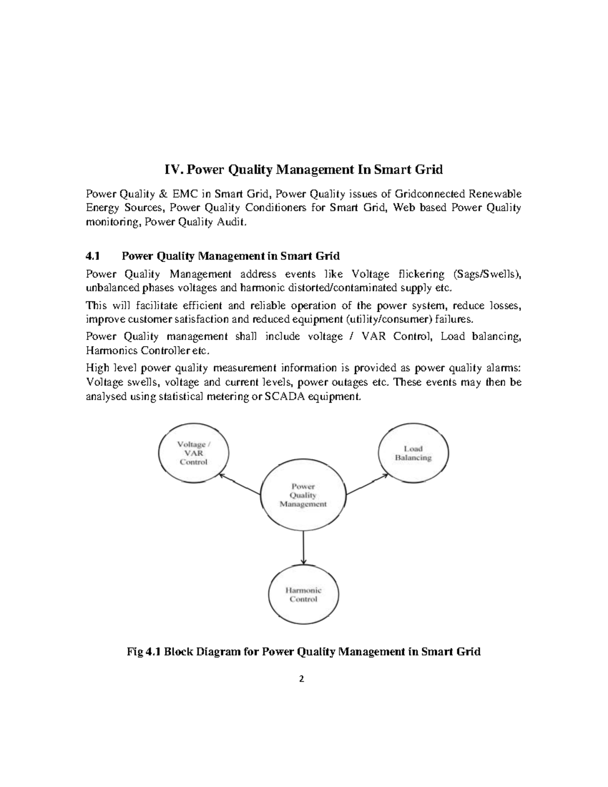 Power Quality Management In Smart Grid - IV. Power Quality Management ...