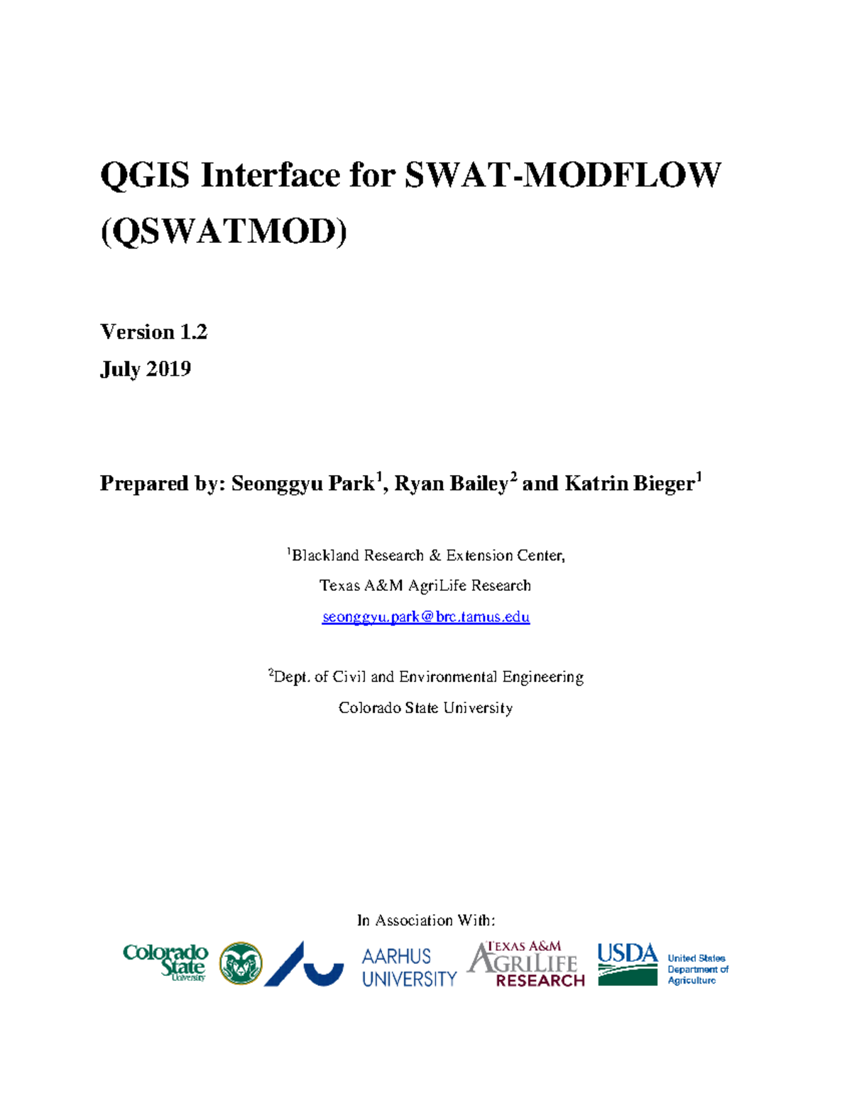 Qswatmod tutorial - This is a lab. - QGIS Interface for SWAT-MODFLOW ...