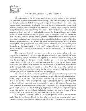 Final Project Abstract - Allie Gruner Professor Macki DRAM 3132 13 ...