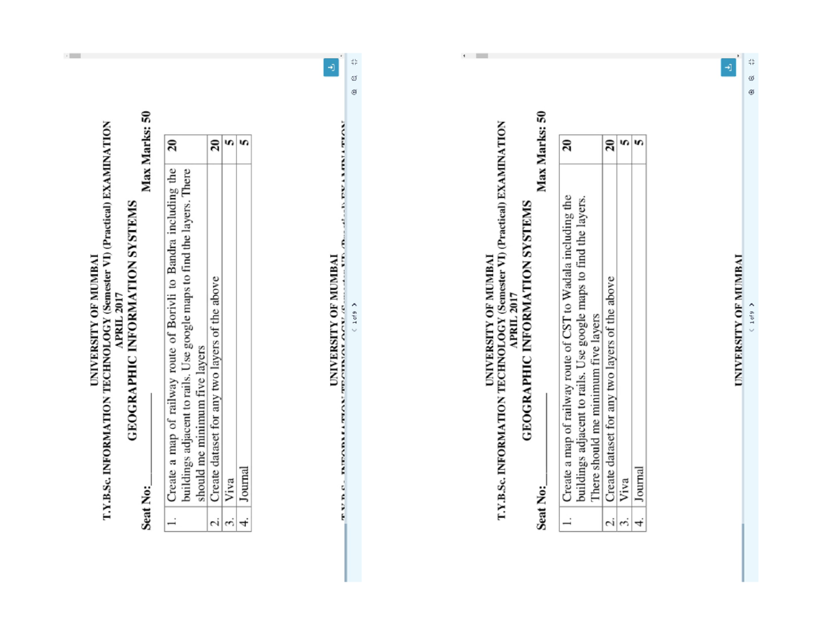 GIS Practical slip - Bsc. Information Technology - Studocu
