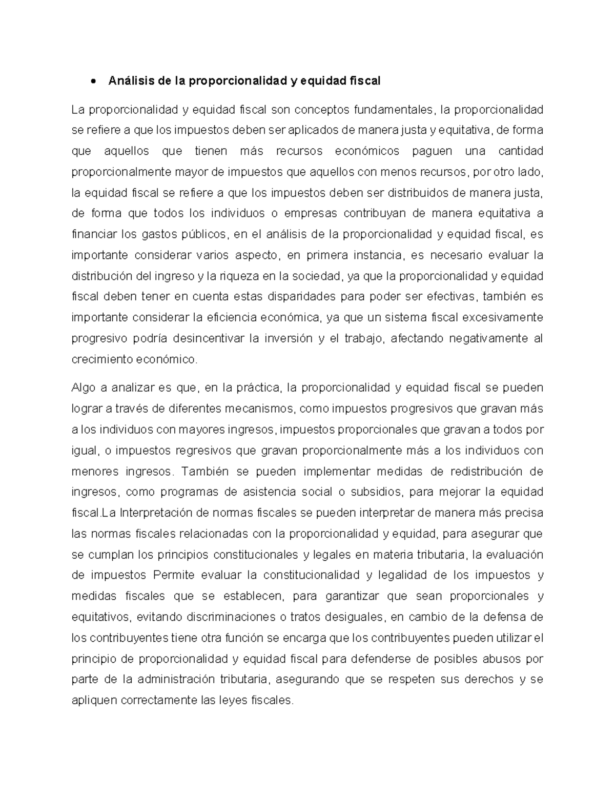 AD4R - Análisis de la proporcionalidad y equidad fiscal La ...