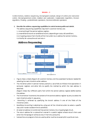 Introduction TO COA - Compute r Organiza tion and Architect ure Computer Organization and - Studocu