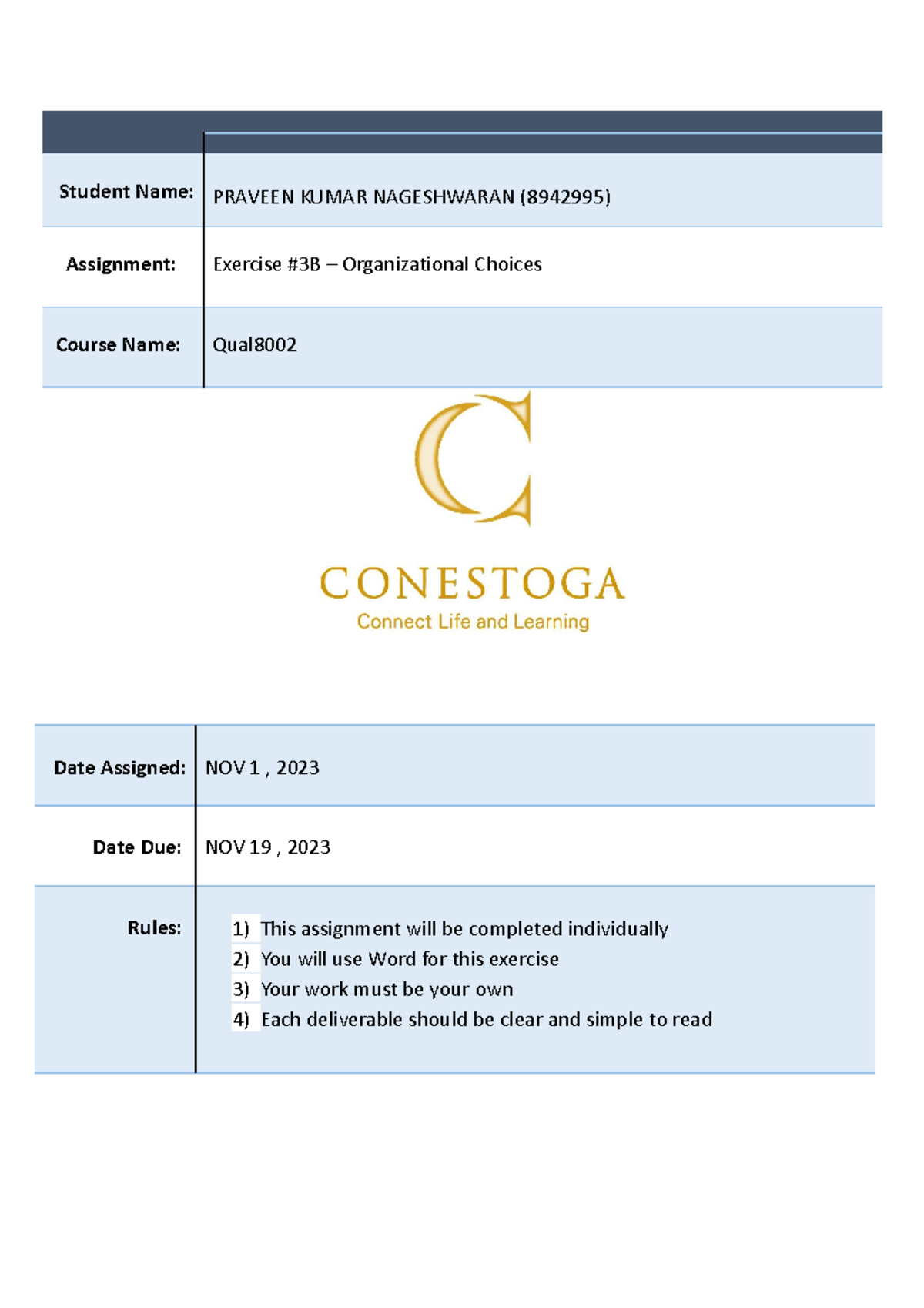 Structure value assignment - Student Name: PRAVEEN KUMAR NAGESHWARAN ...