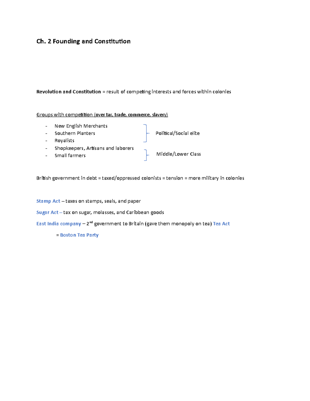 Ch. 2 Founding & Constitution - Ch. 2 Founding and Constitution ...