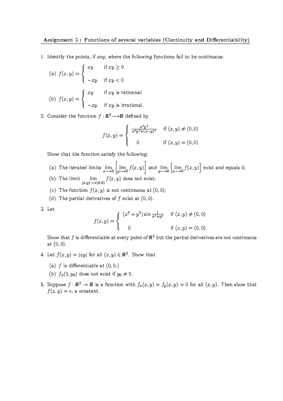 Mth 112 examples - problems - Assignment 3 : Functions of several ...