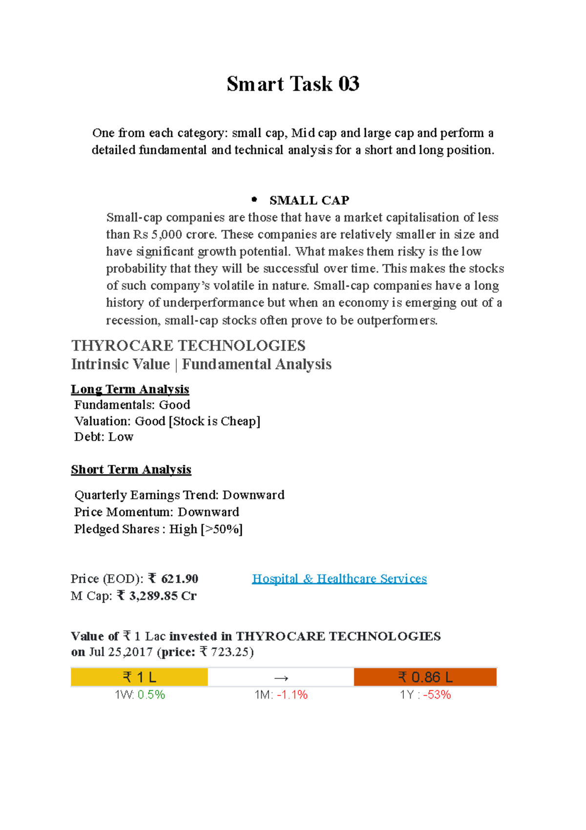 Smart Task 03 - Important - Smart Task 03 One from each category: small ...