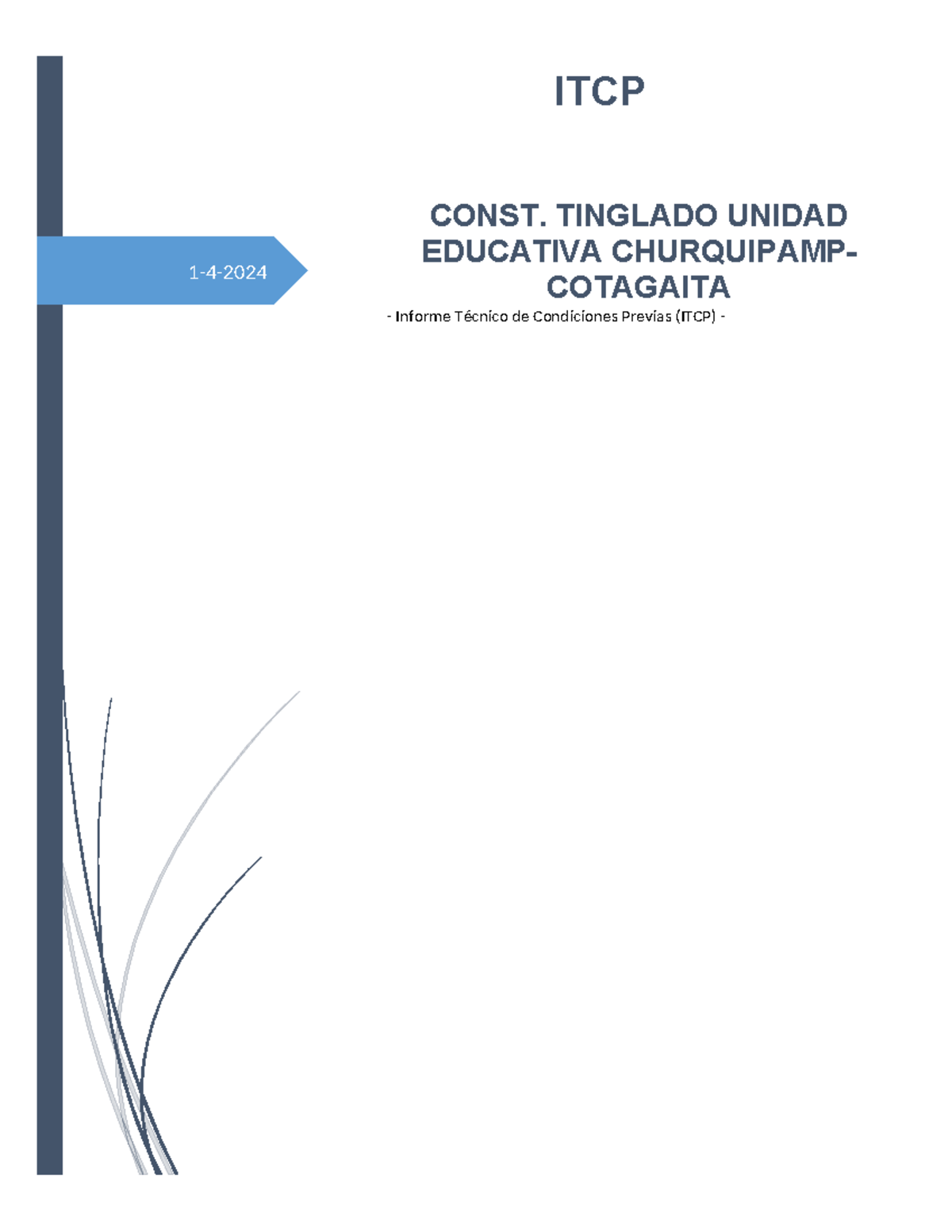 ITCP U E churiquipampa Tinglado - 1-4- CONST. TINGLADO UNIDAD EDUCATIVA ...