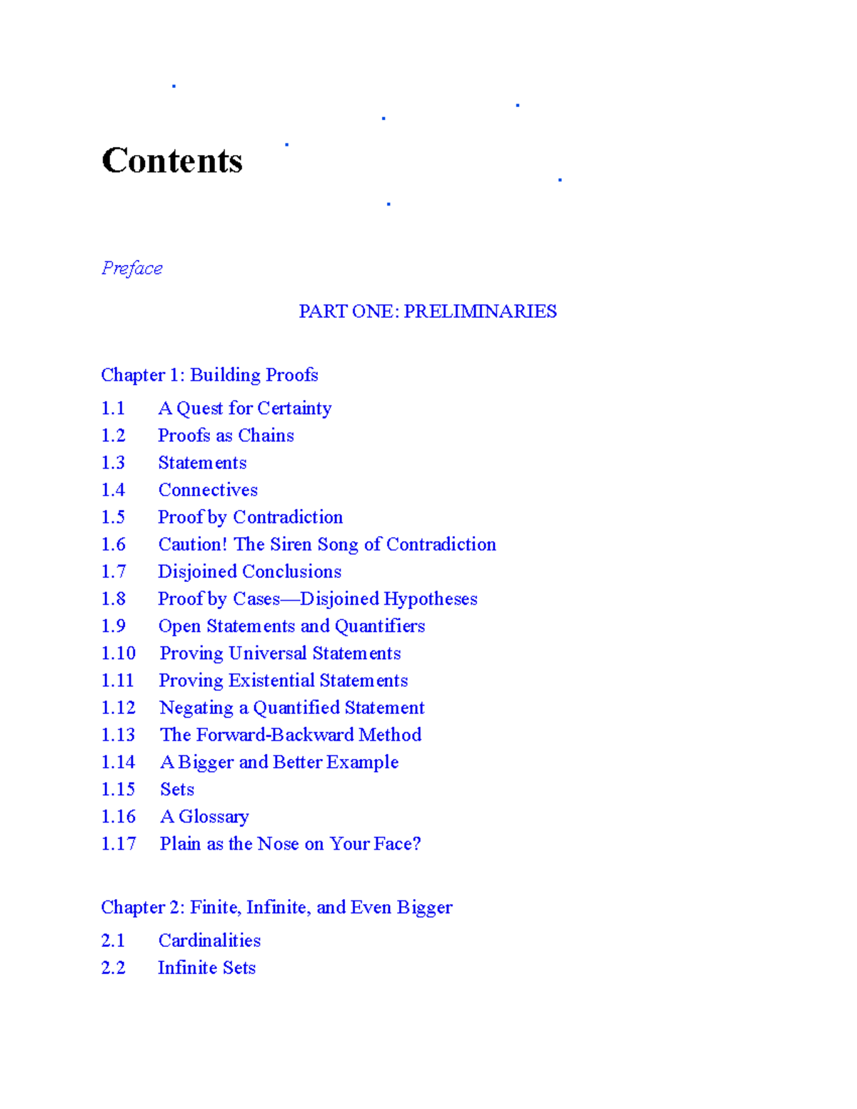 Introduction to Real Analysis 1 - Contents Preface PART ONE ...
