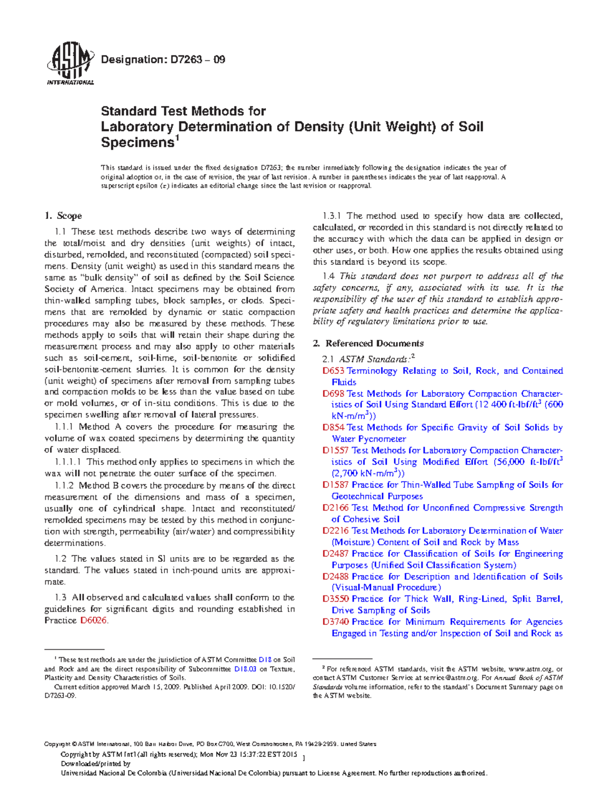 ASTM D7263-09 Standard Test Methods for Laboratory Determination of ...