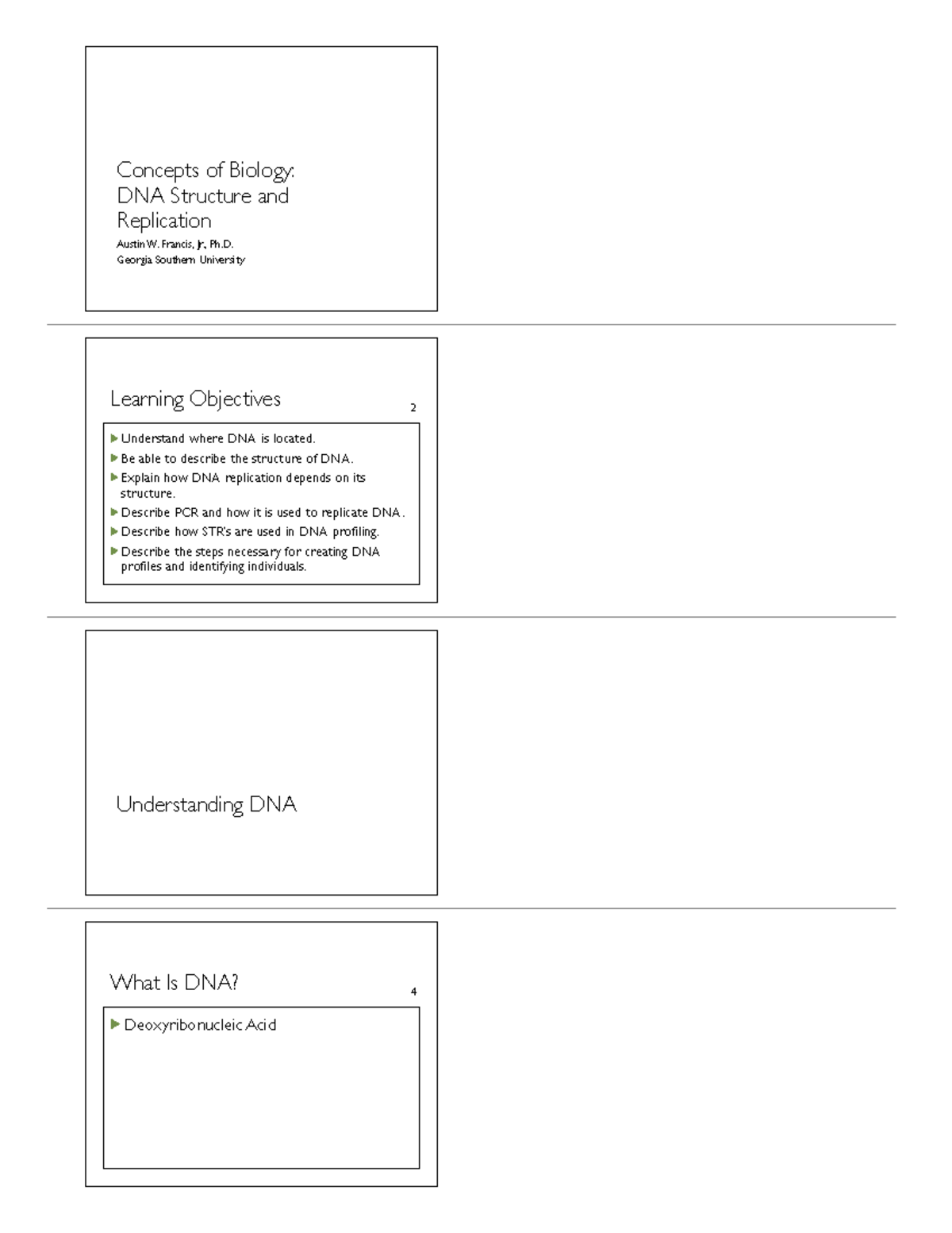 08 DNA Structure and Replication Handout - Concepts of Biology: DNA ...