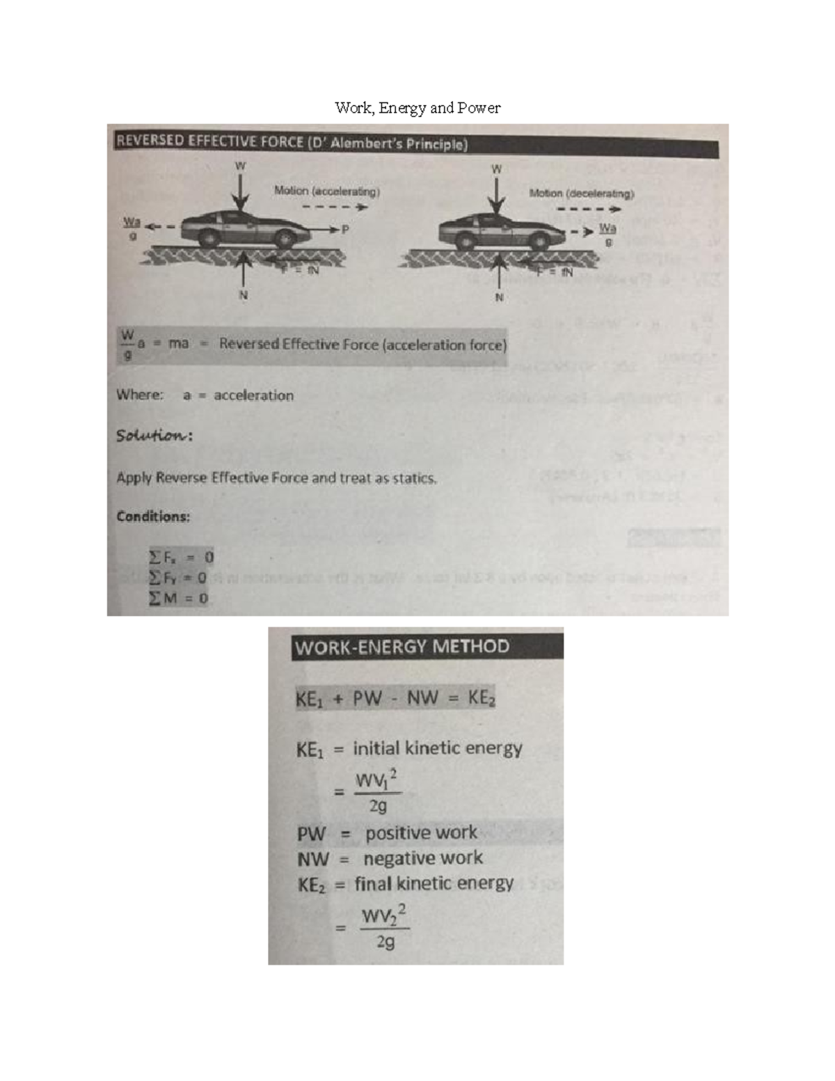 Work, Energy and Power - Lecture notes 9 - Calculus-Based Physics 1 ...