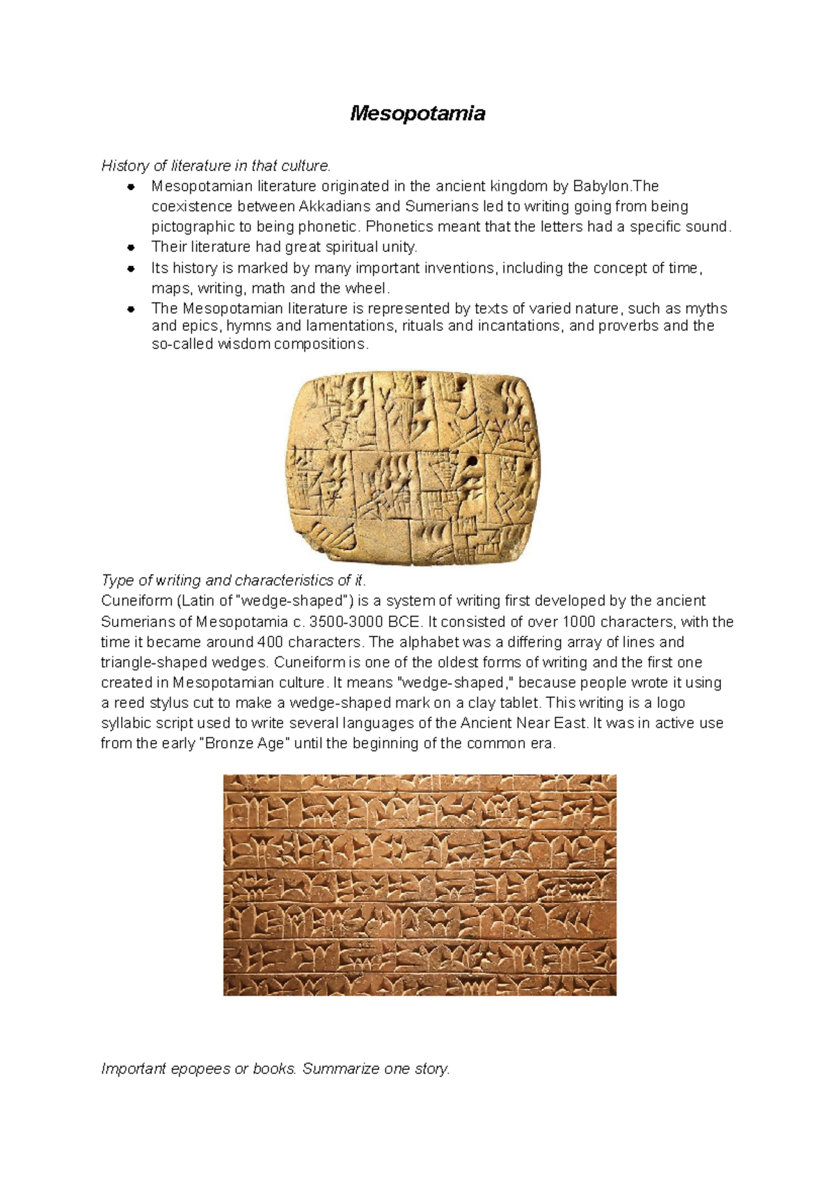 Mesopotamia Research - tarea de antropologia - Mesopotamia History of ...