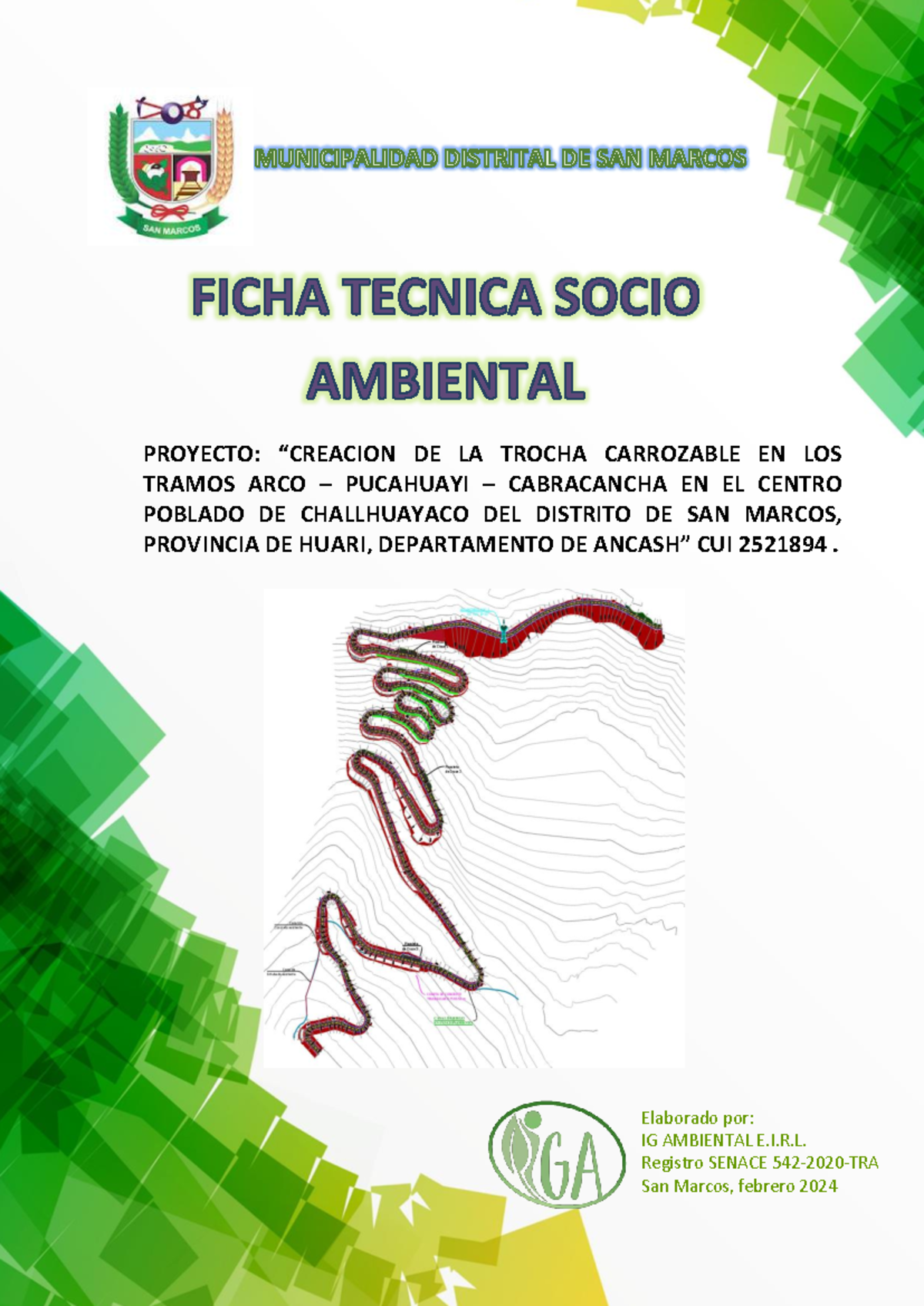 Fitsa Cabracancha V1 - PROYECTO: “CREACION DE LA TROCHA CARROZABLE EN ...