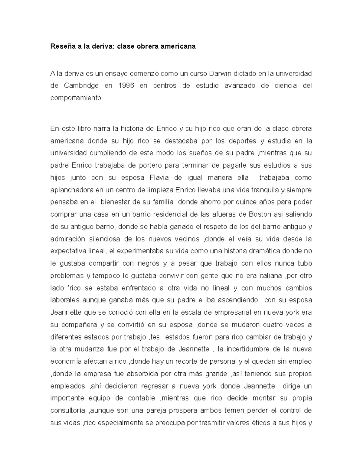 Reseña a la deriva 2 - xdff - Reseña a la deriva: clase obrera ...