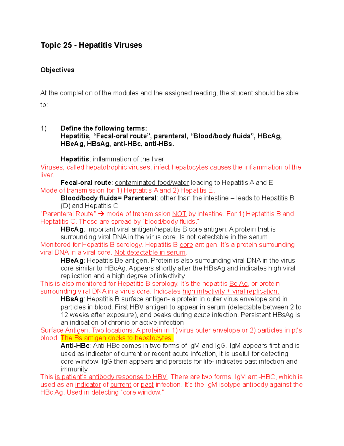 BLD 434 Topic 25 - Typed up learning objectives and clicker questions ...