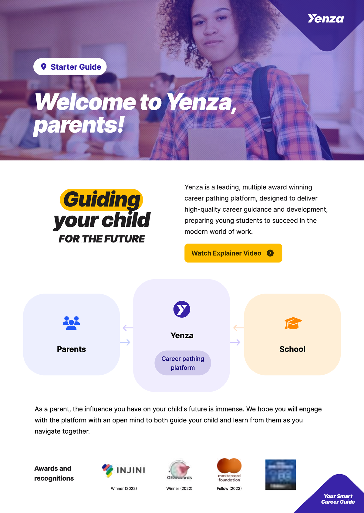 Parent Welcome Pack 2024 - Yenza Starter Guide Welcome to Yenza ...