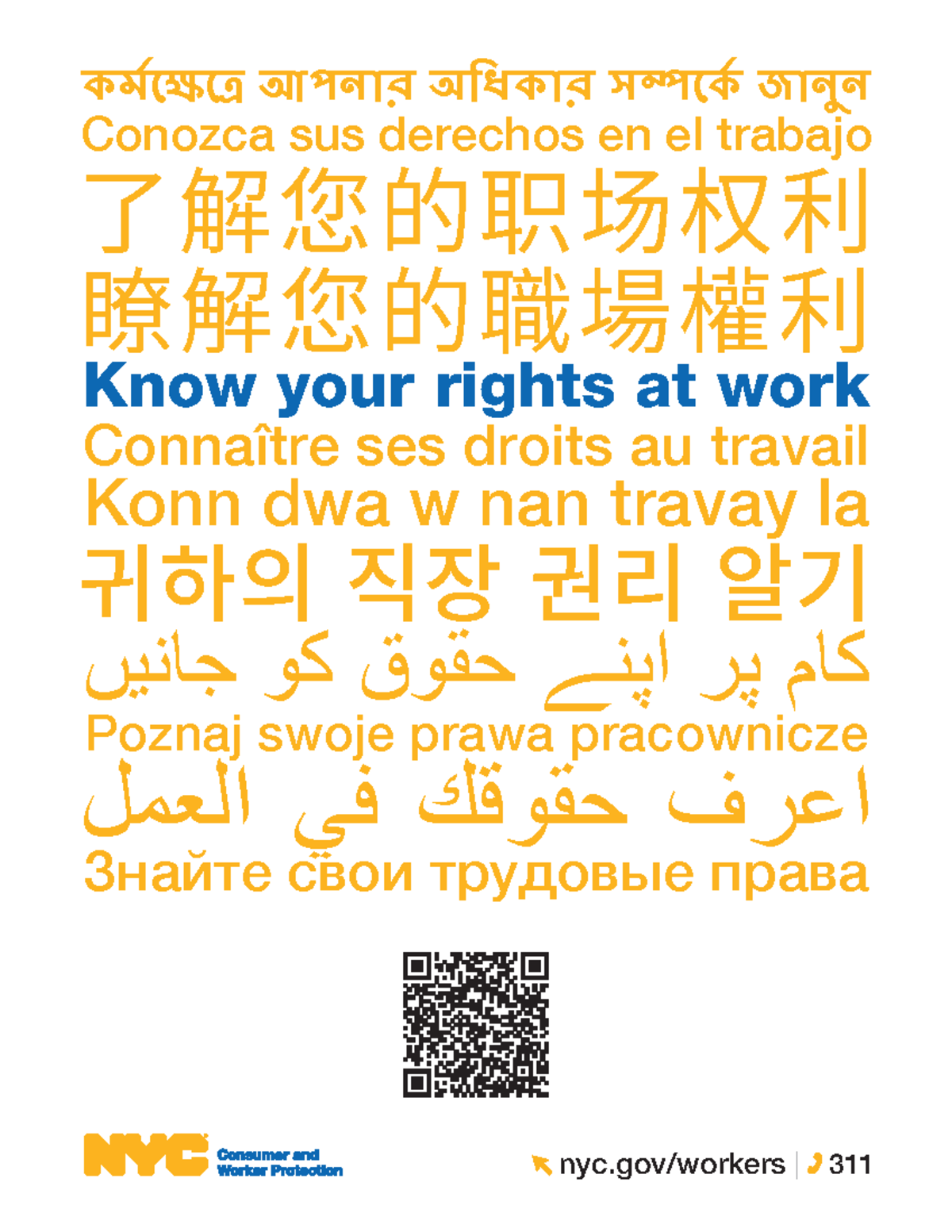 Know Your Rights At Work Poster - ENG 1000C - Know your rights at work ...
