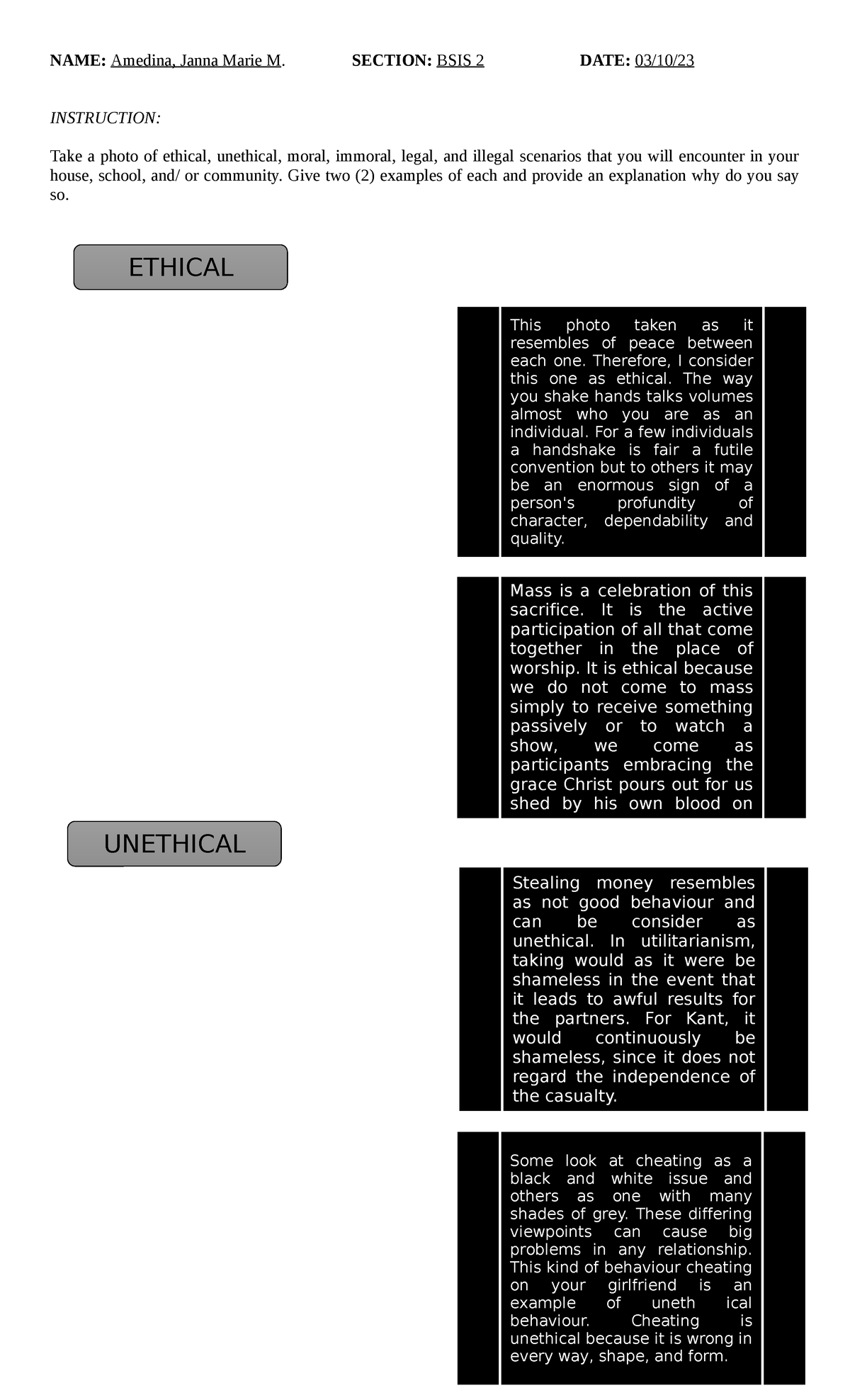 01 e LMS Activity 1 (Prelim) - ARG ( Ethics) - NAME: Amedina, Janna ...