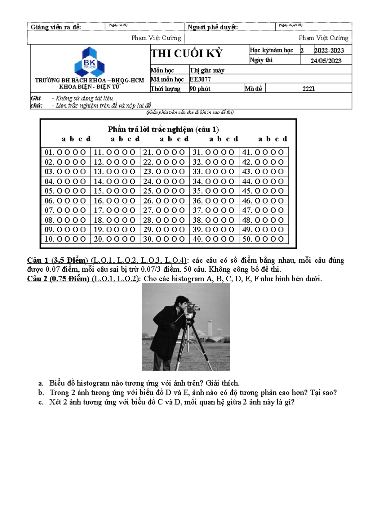 De thi CV HK222 - DH 1 short - Cung cấp điện - HUST - Studocu