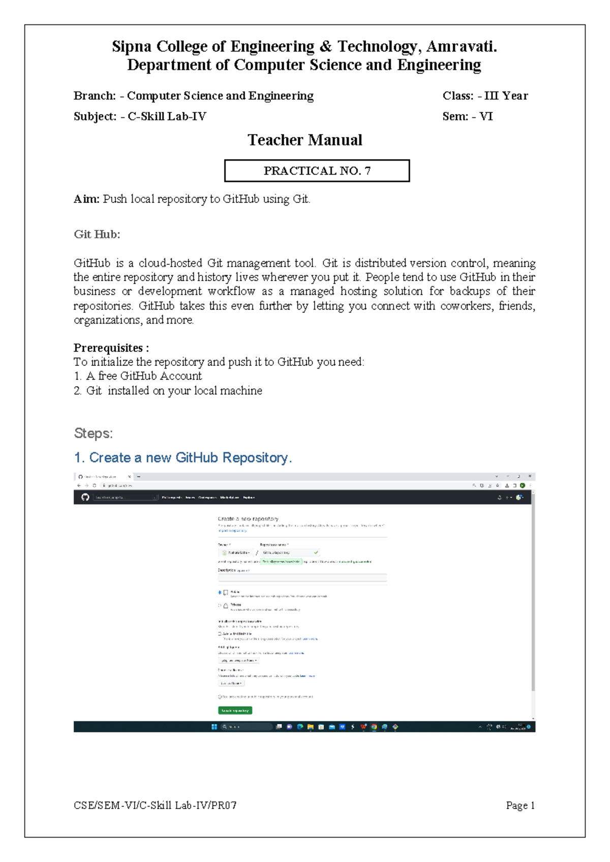 Practical No 7 - pract - Sipna College of Engineering & Technology ...