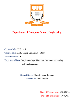 Lab-7 (Implementing different kinds of counters) - Department of ...