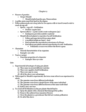 Chapter 14-16 and 19 genetics - Chapter 14 Level of gene expression can ...
