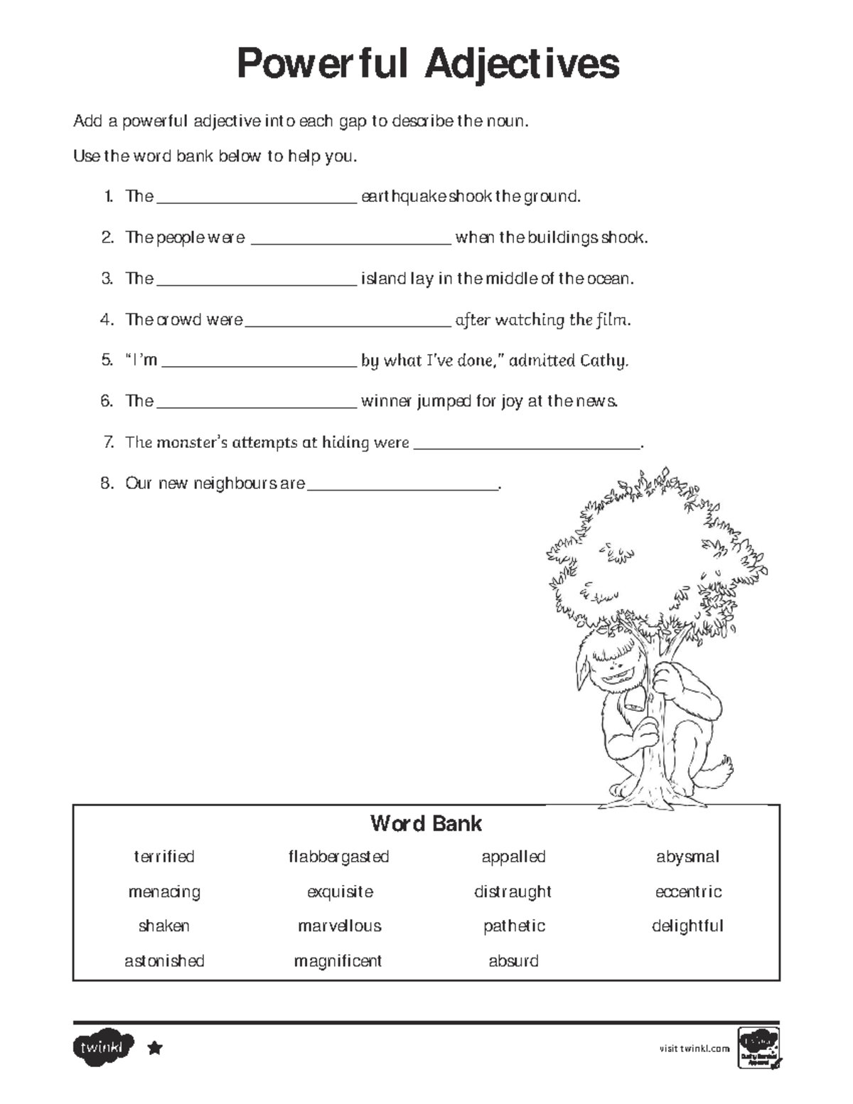HW 1 Adjectives 240511 185718 - Powerful Adjectives Add a powerful ...