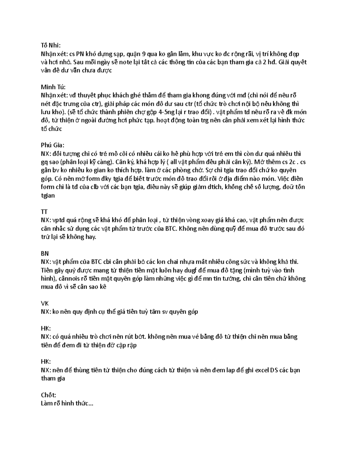 BBCH - bbhhs - Tốố Nhi: Nh n xét: cs PN khó d ng s p, qu n 9 qua ko gầần lắốm, khu v c ko đc ...