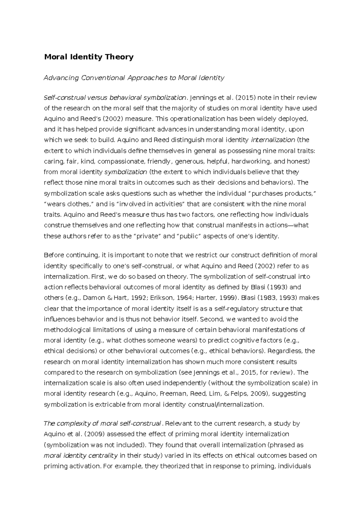 Moral Identity Theory - corporate communication - Moral Identity Theory ...