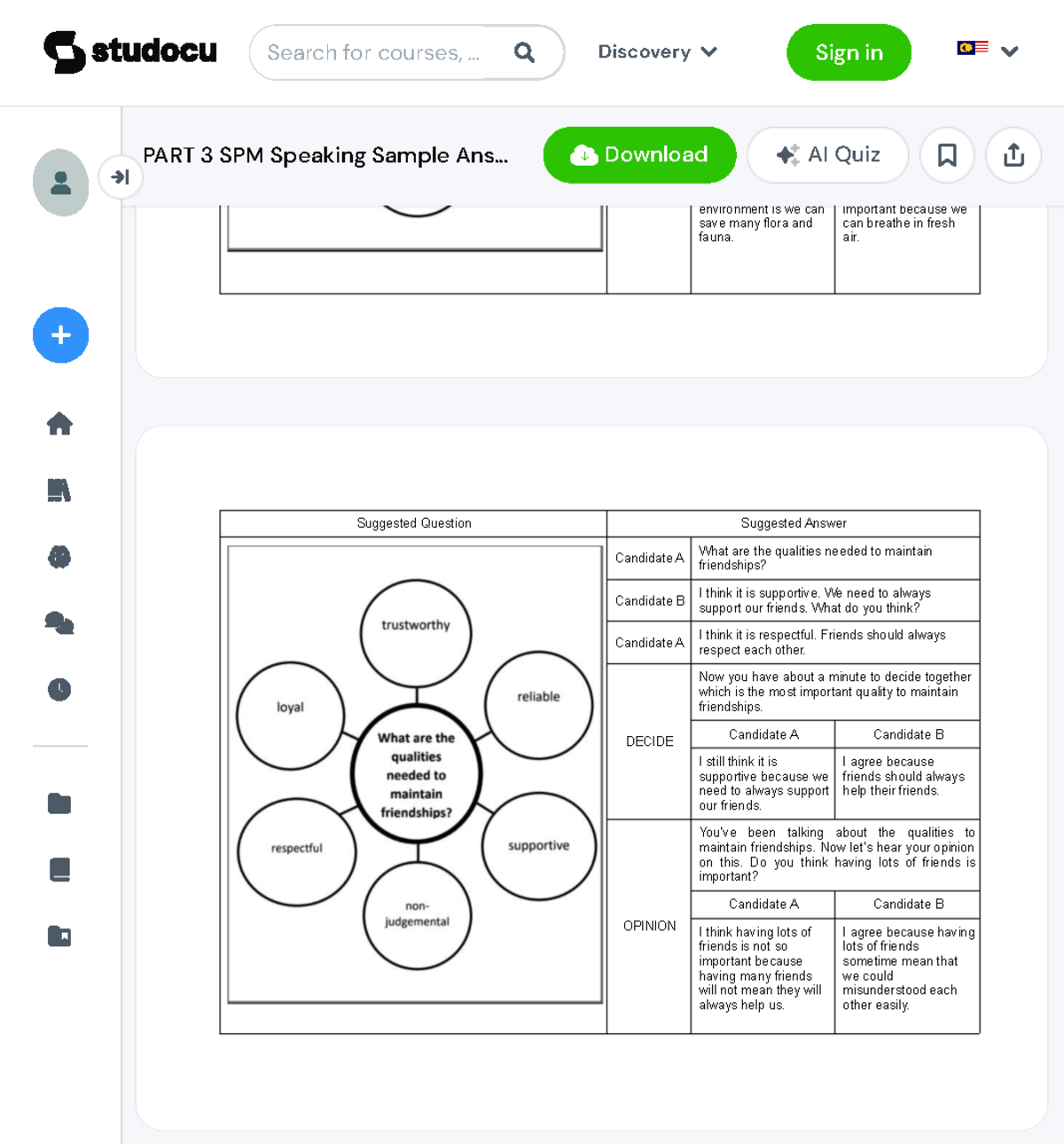PART 3 SPM Speaking Sample Answer - SPM Speaking Sample Answer - PART 3 ( Questions Prepared BY ...