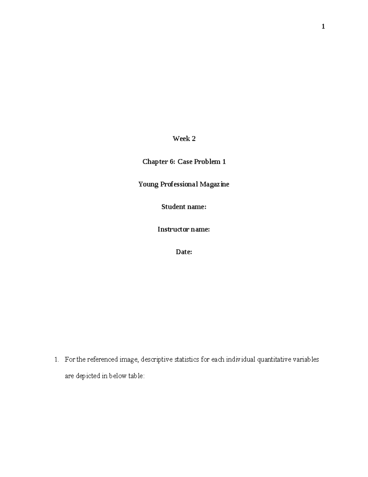 YS NOV01 BAC W2 Young Professional Magazine - 1 Week 2 Chapter 6: Case ...