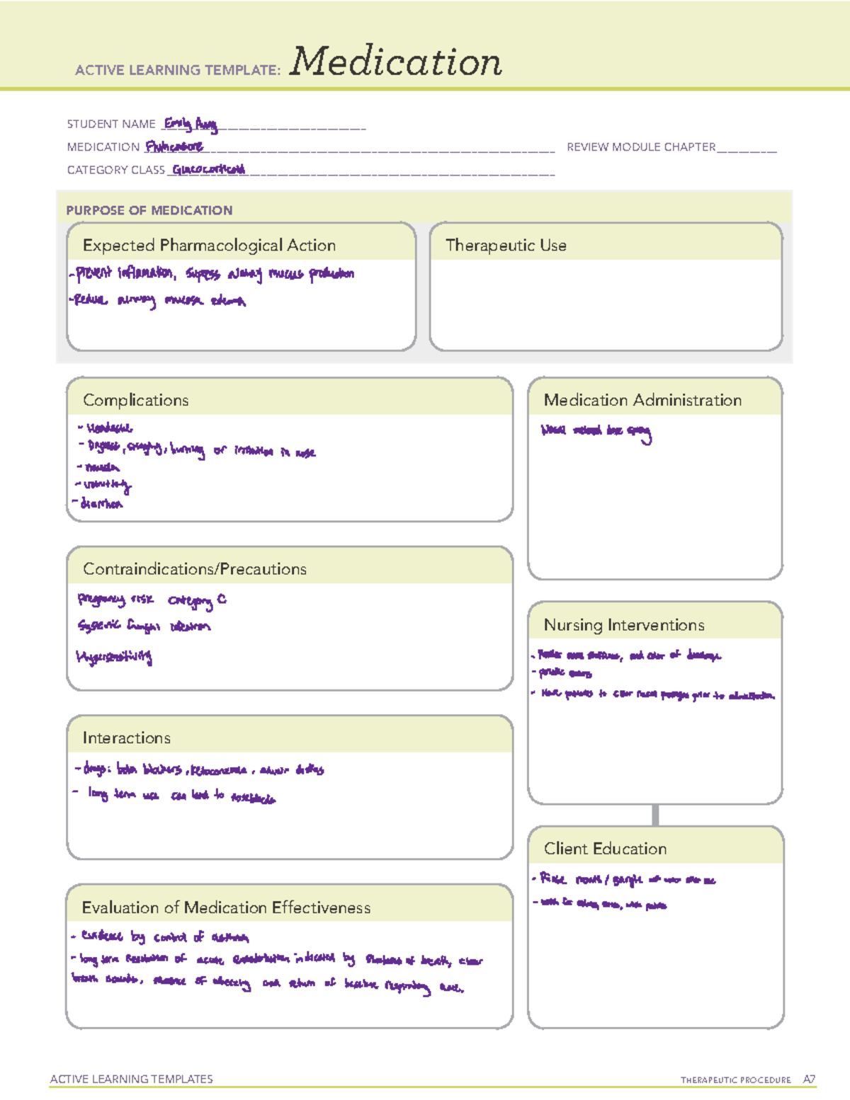 Active Learning Template medication - ACTIVE LEARNING TEMPLATES ...