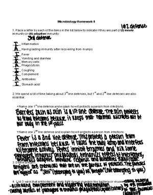 Homework 5 - Microbiology Homework 5 1. Explain why genetic diversity ...