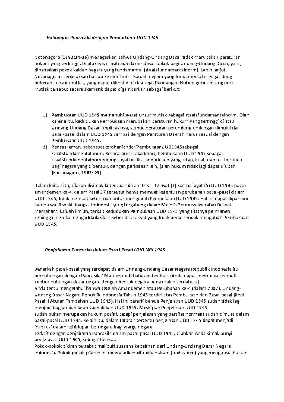 File27 - Note - Hubungan Pancasila dengan Pembukaan UUD 1945 Notonagoro ...