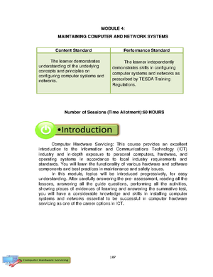 D-CHS LM Module 3 Q1-Q2-dec - MODULE 3: CONFIGURING COMPUTER SYSTEMS AND NETWORKS Content ...