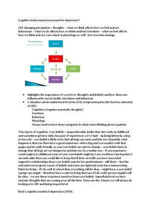 CBT treatment for depression - Treatment planning and goal setting ...