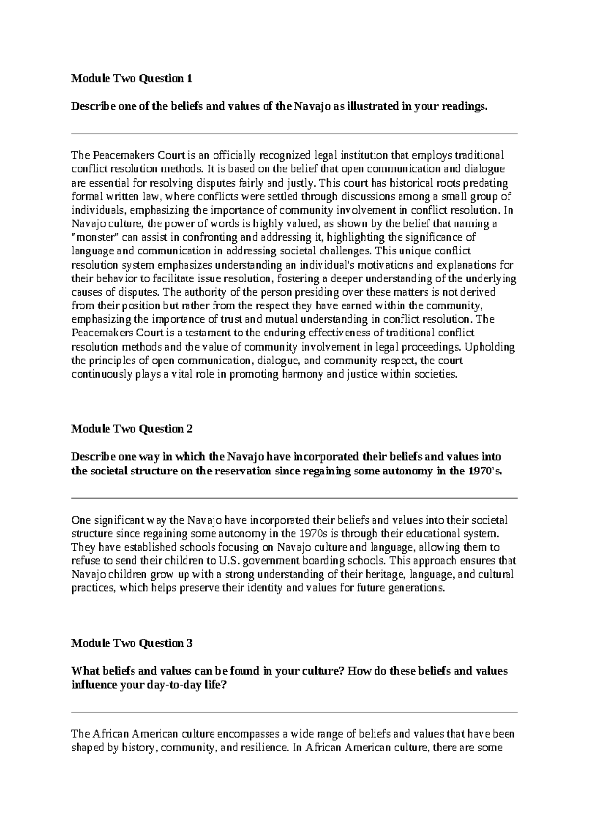 Module two short answers SCS 200 Applied Social Sciences - Module Two ...