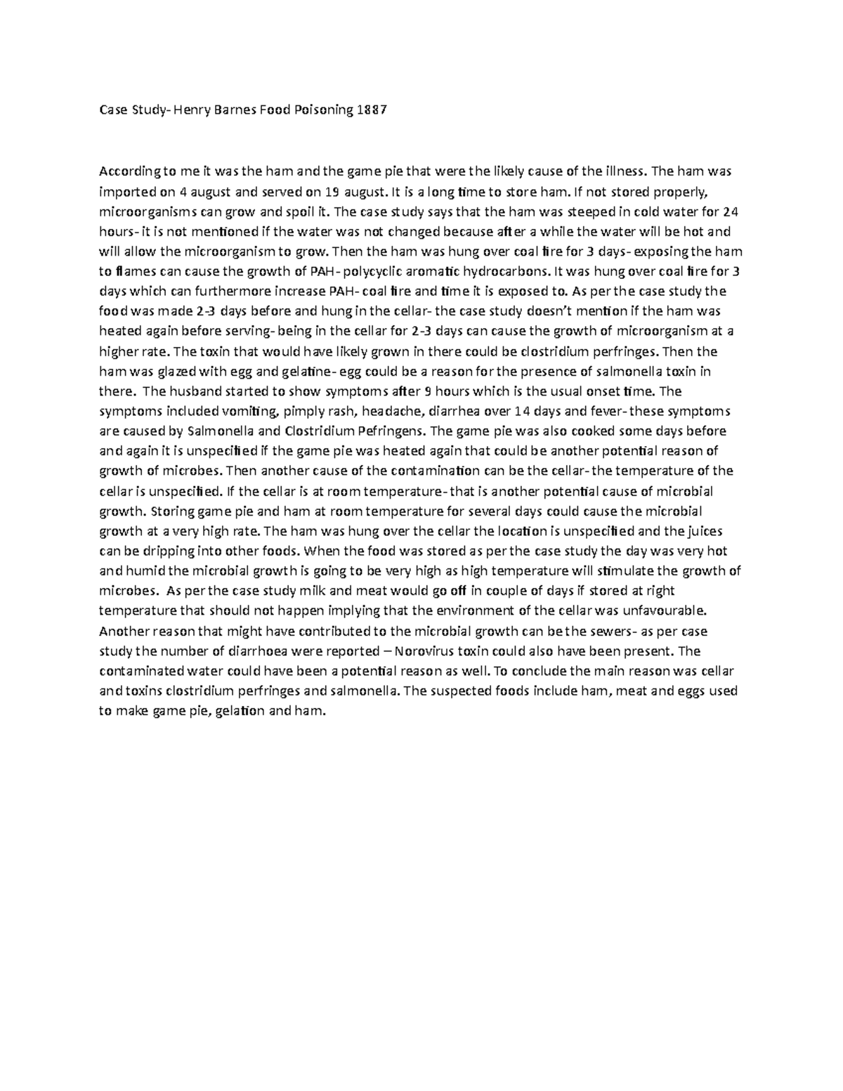 Case Study - death at a wedding - Case Study- Henry Barnes Food ...