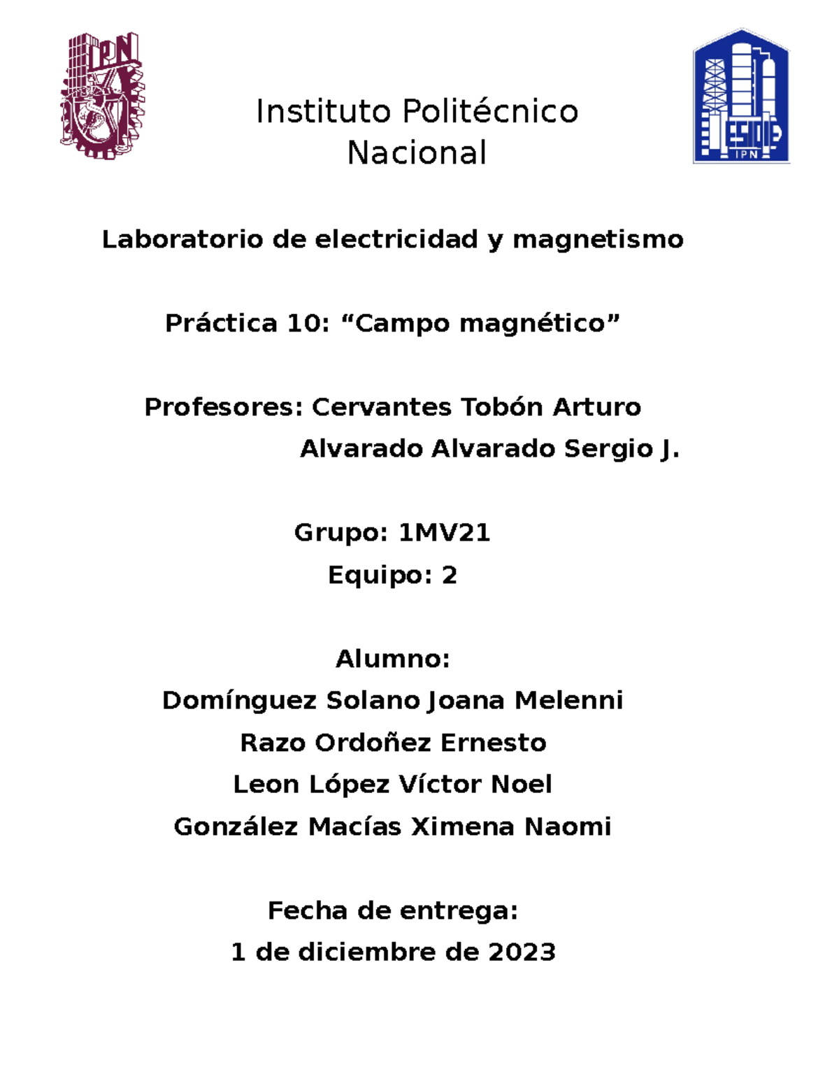 Práctica 10 - Practica 10 Electricidad - Laboratorio de electricidad y magnetismo Práctica 10 ...